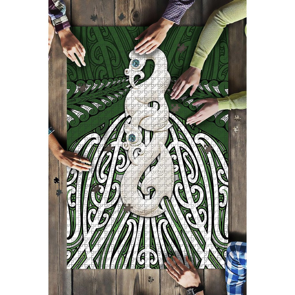 Maori Moko Tattoo Jigsaw Puzzle, Manaia Pounamu – Aljaira