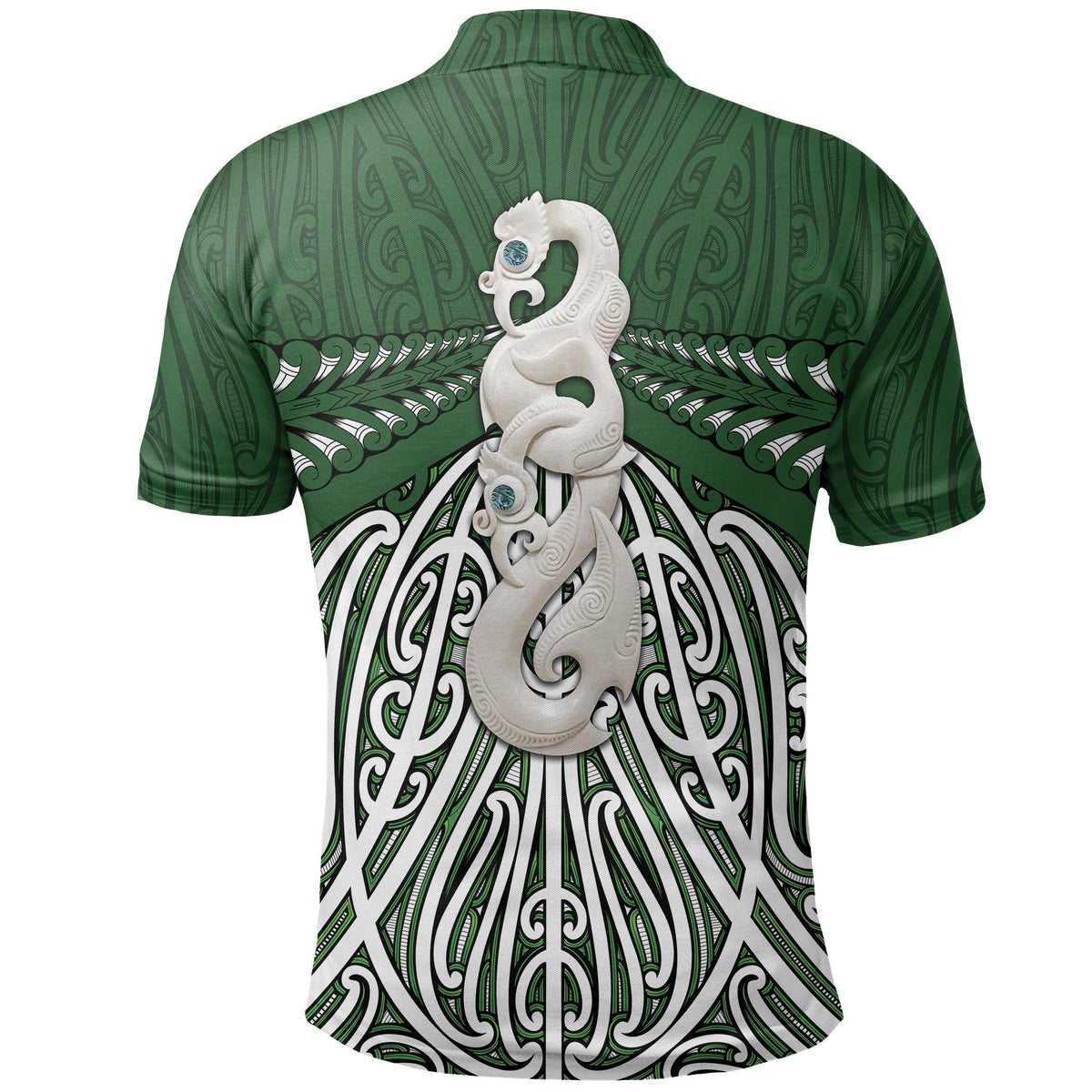 Maori Moko Tattoo Polo Shirt, Manaia Pounamu Golf Shirt – Aljaira