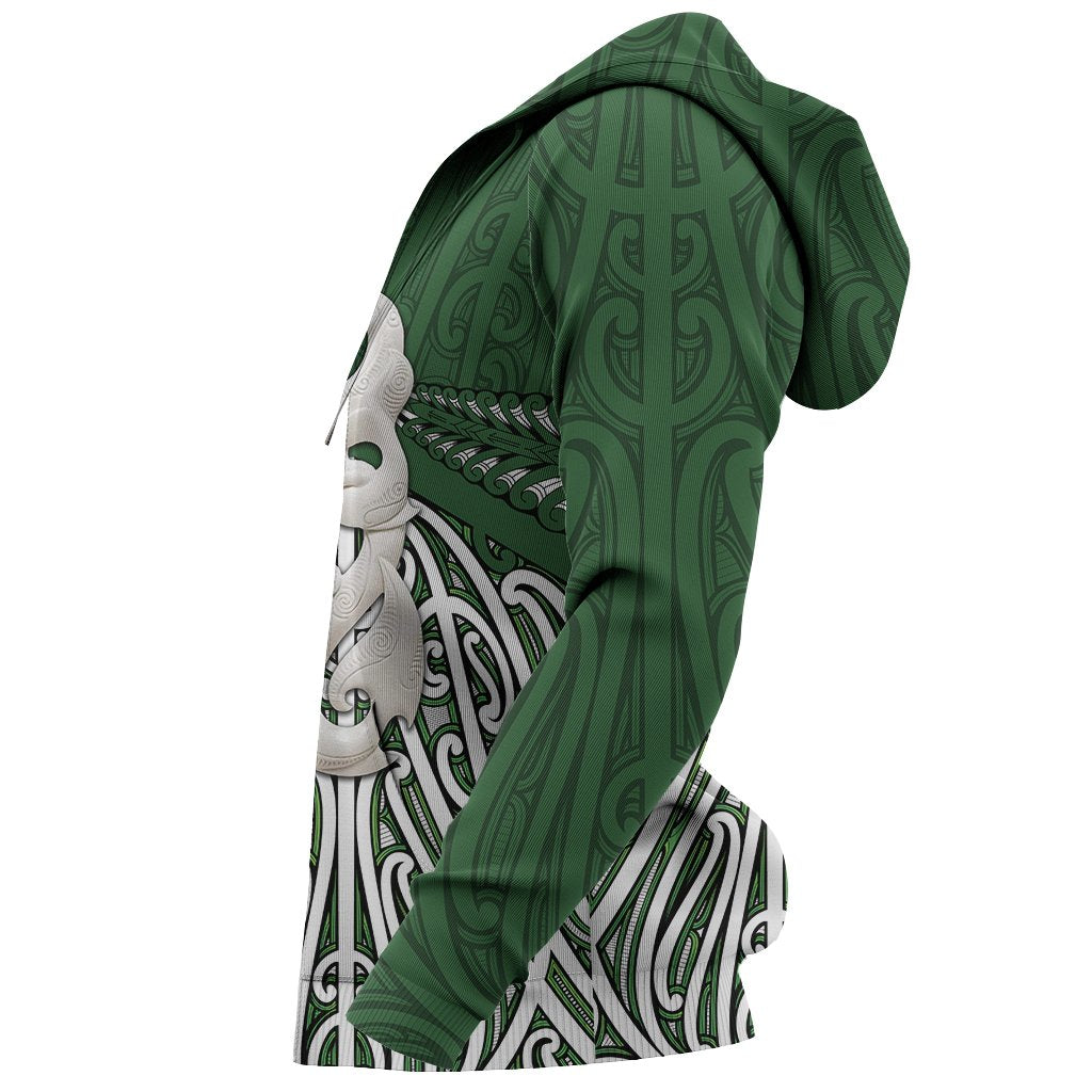 Maori Moko Tattoo Hoodie, Manaia Pounamu Pullover Hoodie – Aljaira