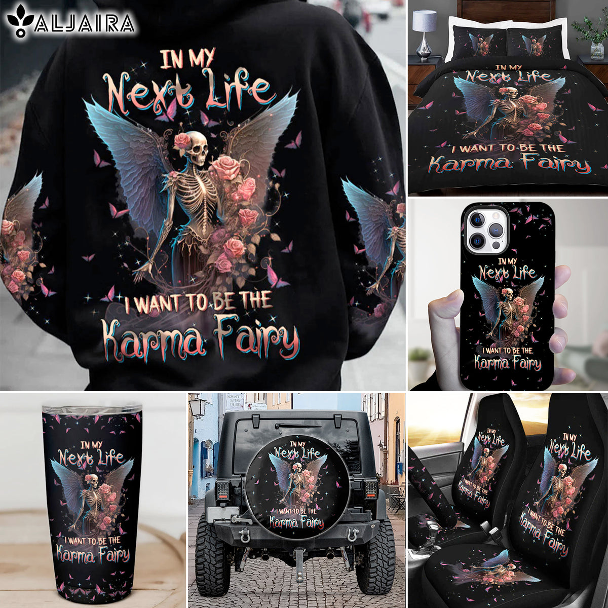 Karma Fairy Skull Skeleton Rose Collection – Aljaira