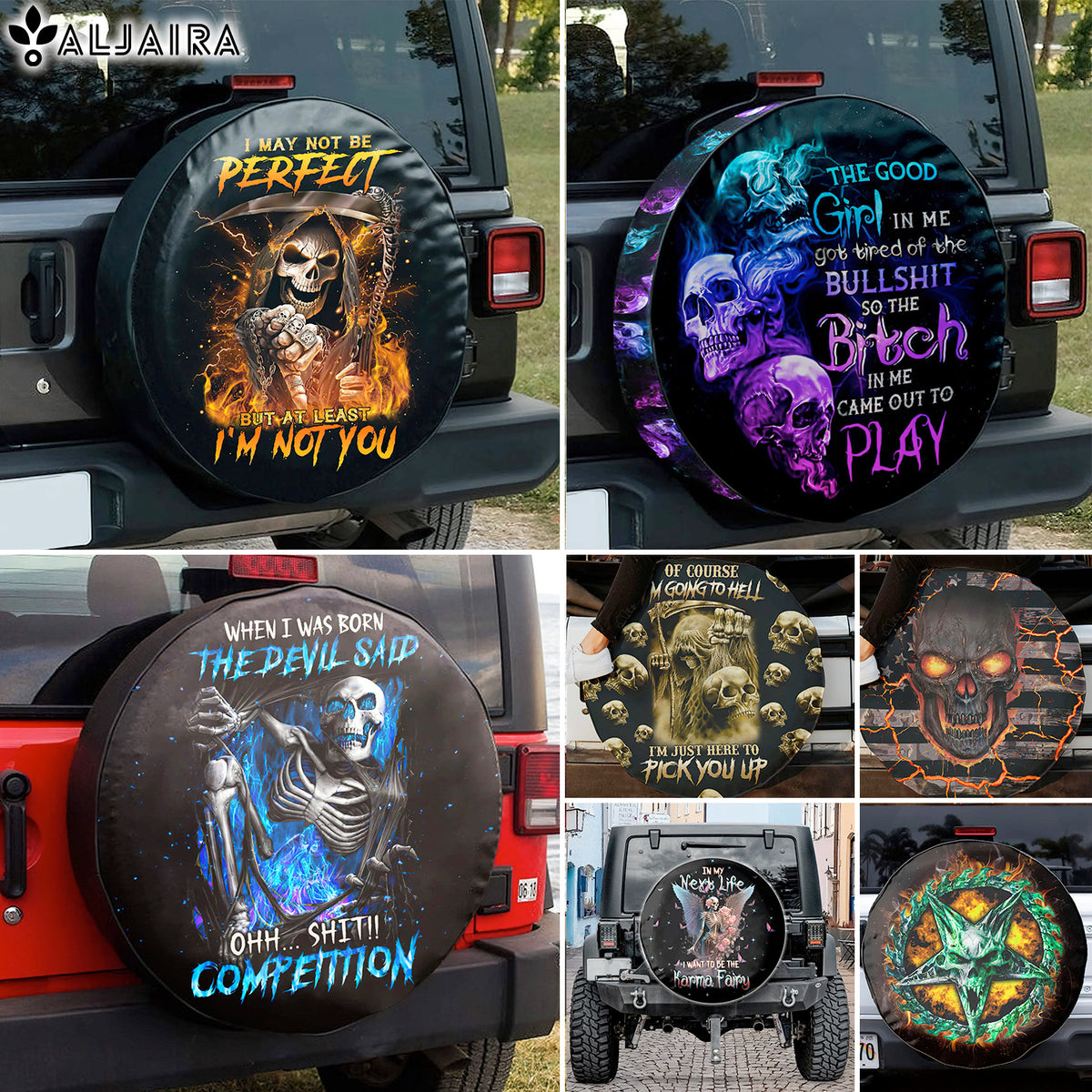 Skull Spare Tire Cover – Aljaira