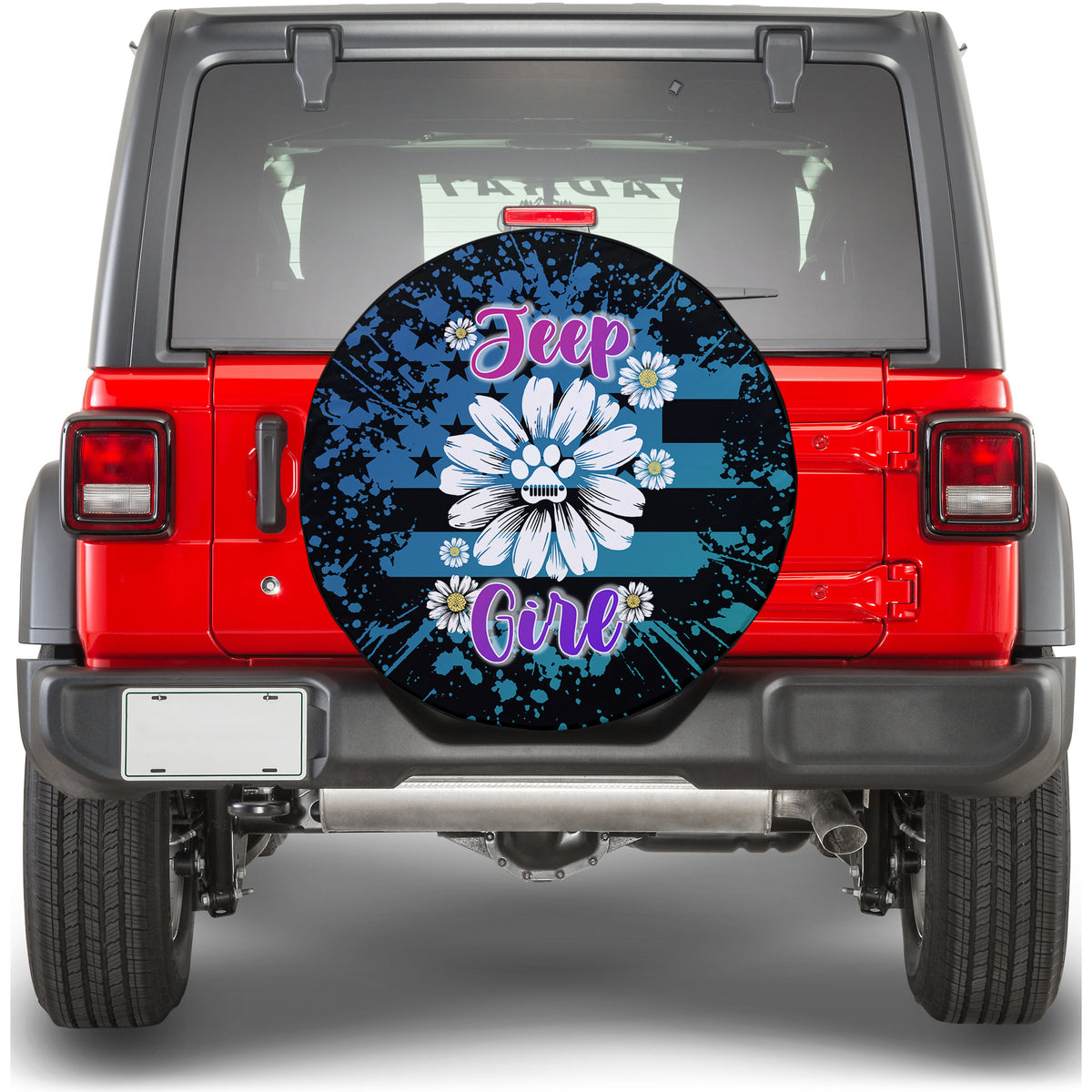 Jeep Flower Spare Tire Cover A Girl And Her Dog TS06 – Aljaira