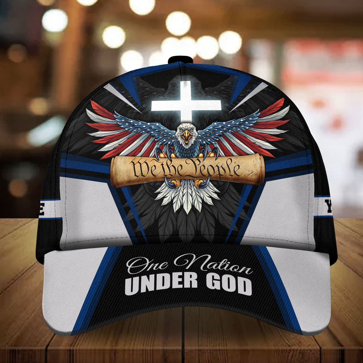 Premium America Eagle Patriot Cap Personalized, One Nation Under God ...