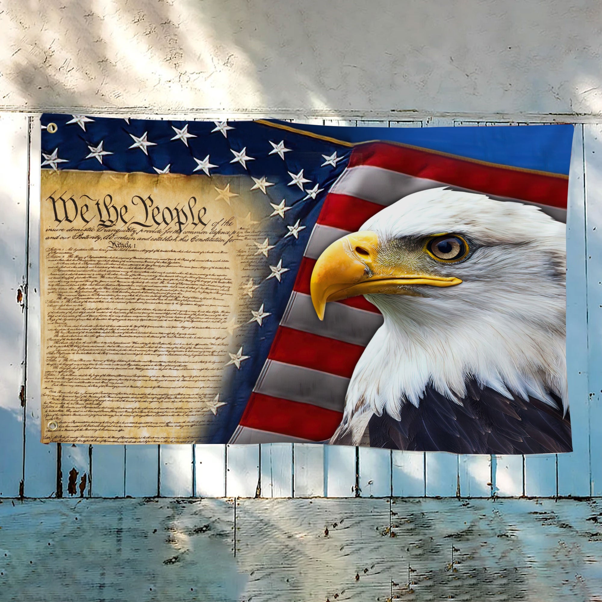 Premium Eagle American Patriotic Grommet Flag We The People – Aljaira