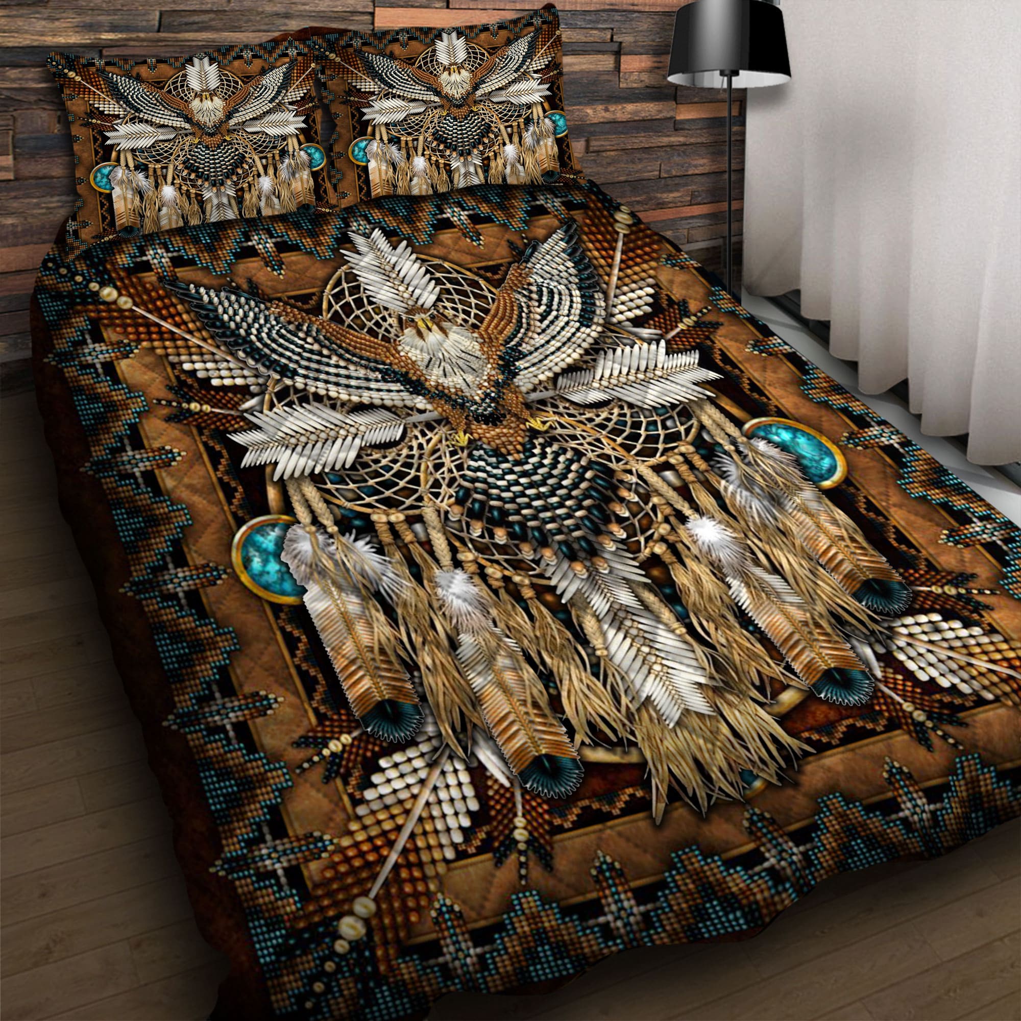 Premium Eagle Native Quilt Bedding Set – Aljaira