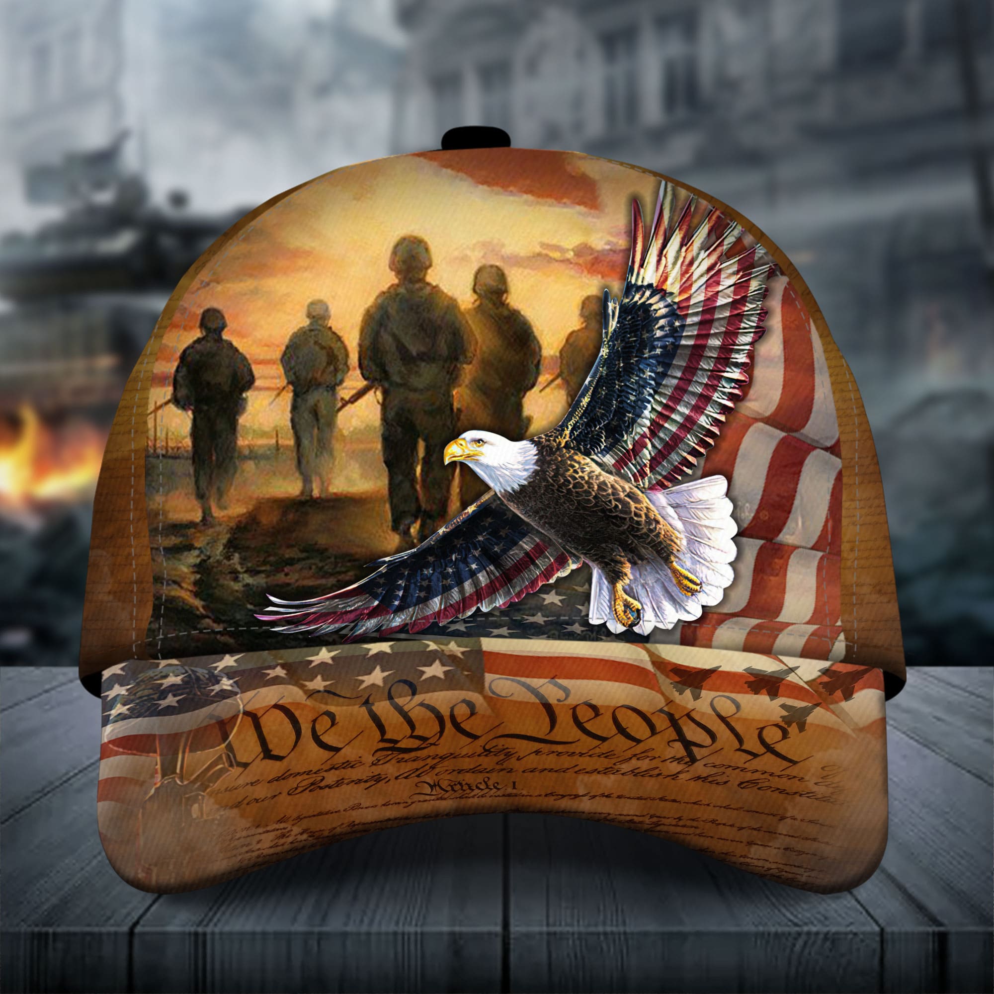 Premium Eagle - Veteran 3D Hats, Memorial Day Hat Personalized – Aljaira