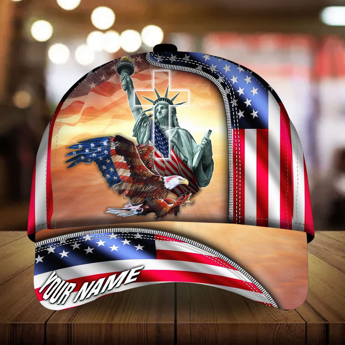 Premium Statue of Liberty, Eagle 3D Hat Personalized – Aljaira