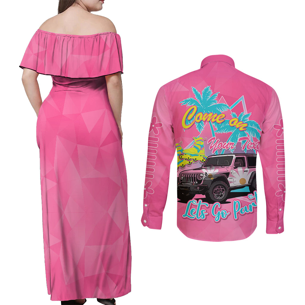 Personalised Jeep Girl Couples Matching Off Shoulder Maxi Dress and Lo ...