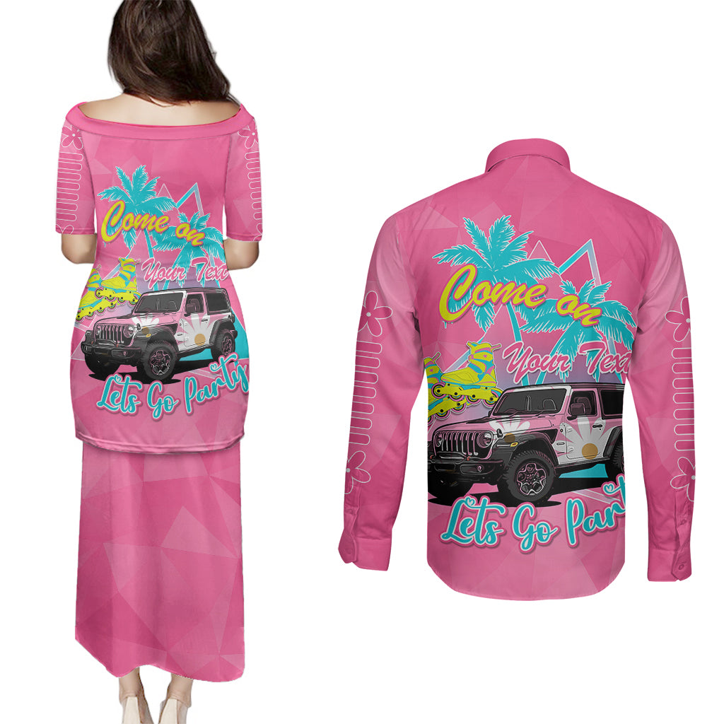 Personalised Jeep Girl Couples Matching Puletasi Dress and Long Sleeve ...