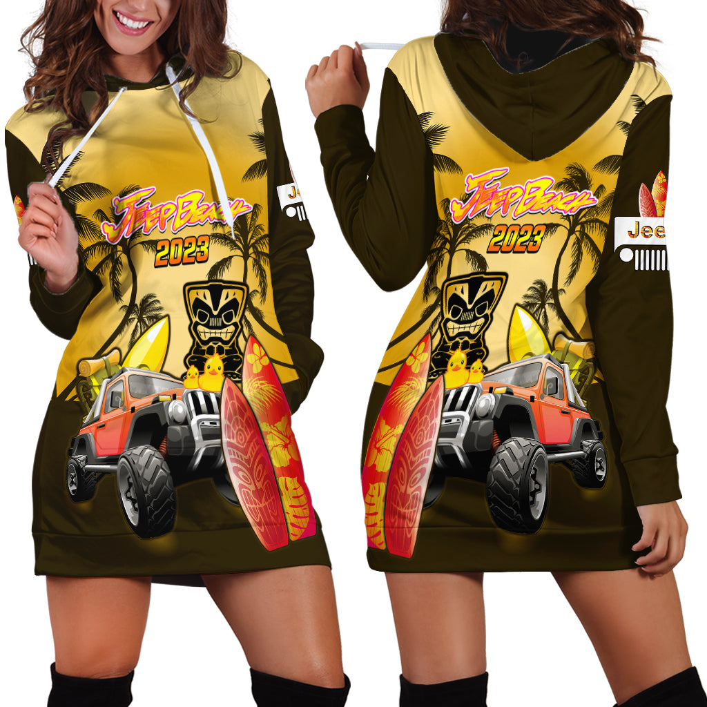 Gold Jeep Beach 2023 Hoodie Dress Happy 20th Anniversary LT14 – Aljaira