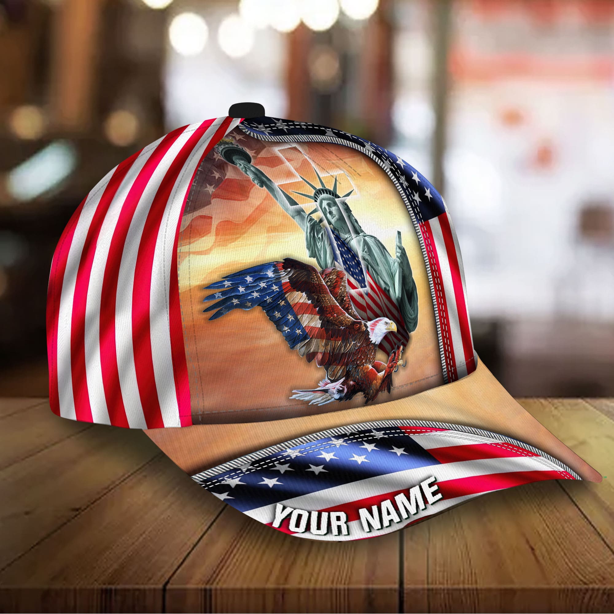 Premium Statue of Liberty, Eagle 3D Hat Personalized – Aljaira