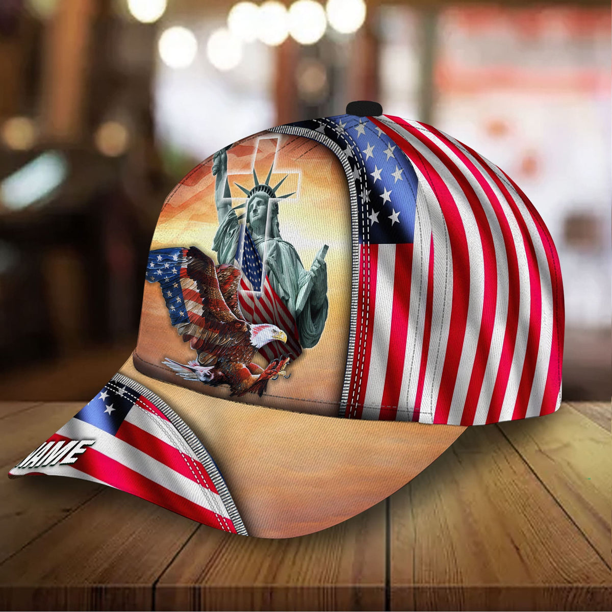 Premium Statue of Liberty, Eagle 3D Hat Personalized – Aljaira