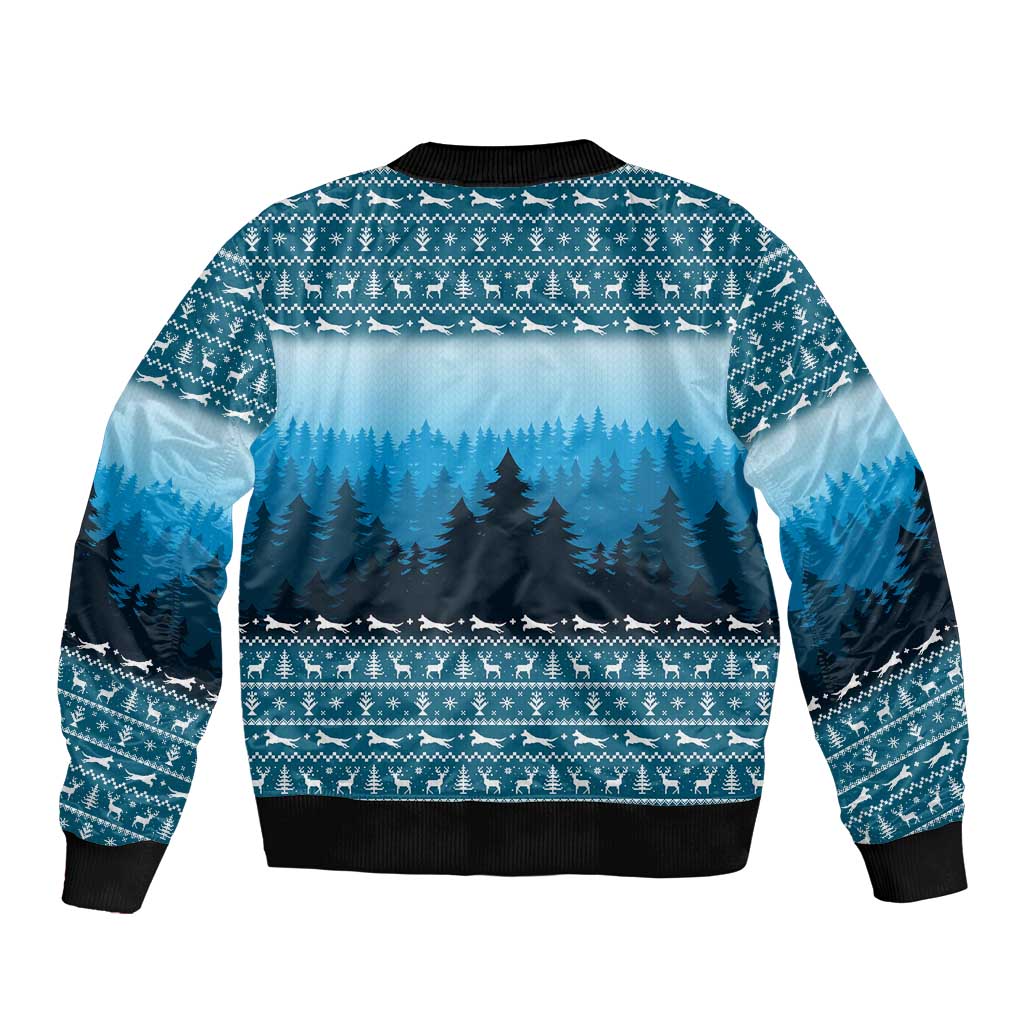 German Shepherd Christmas Bomber Jacket with Walking in a Wonderland ...