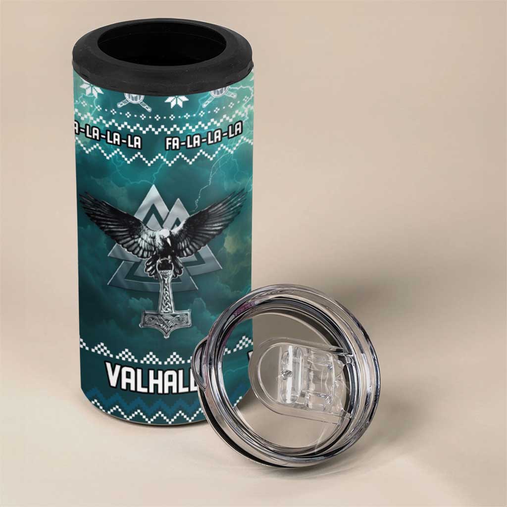 Viking Valhalla Christmas 4 in 1 Can Cooler Tumbler with Norse Symbols ...