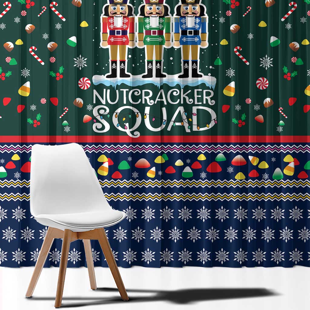 Nutcracker Squad Christmas Window Curtain with Candy Cane and Snowflake ...