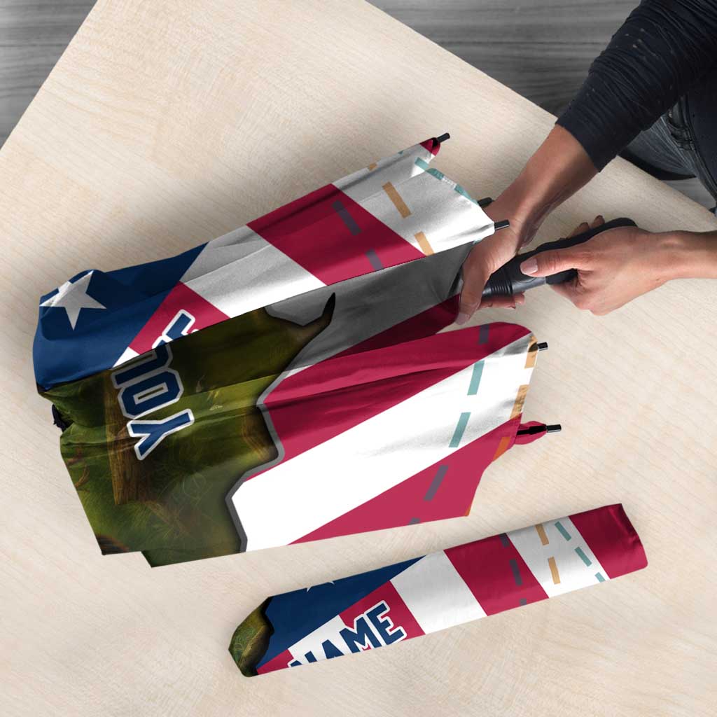 Custom American Flag Turkey Hunting Umbrella with Illinois State ...