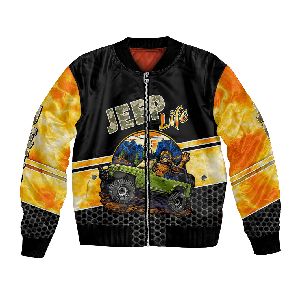 Jeep Life Bomber Jacket Sasquatch And Pine Forest TS06 – Aljaira