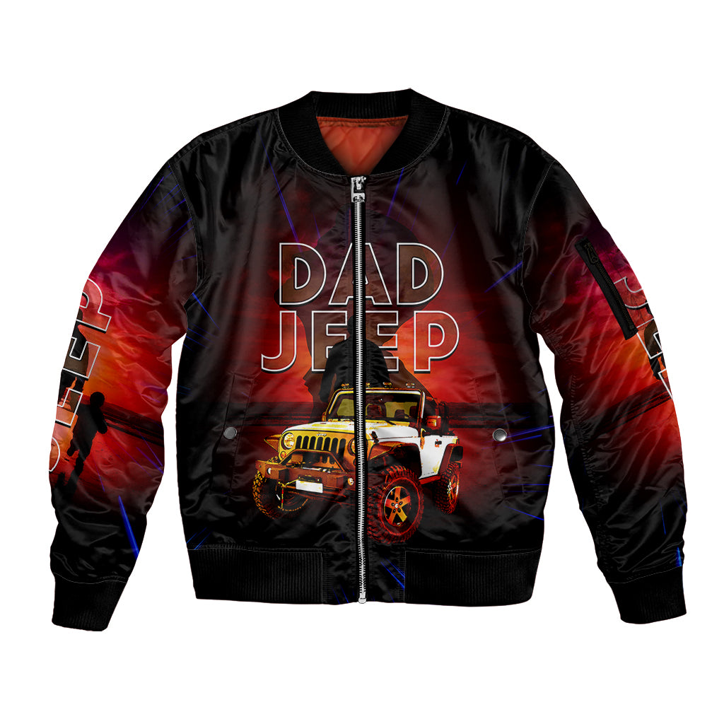 Jeep Dad Sleeve Zip Bomber Jacket The Best Dads Drive Jeeps TS06 – Aljaira