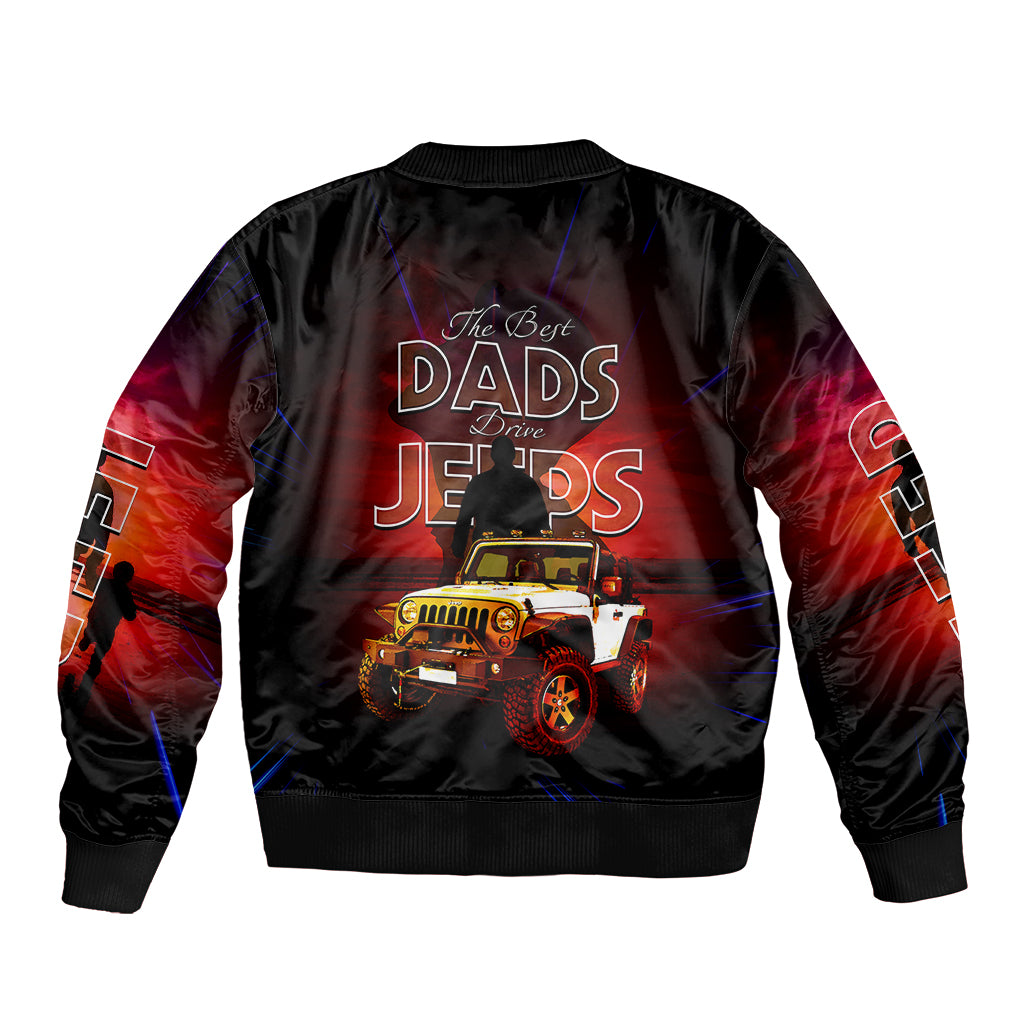 Jeep Dad Sleeve Zip Bomber Jacket The Best Dads Drive Jeeps TS06 – Aljaira