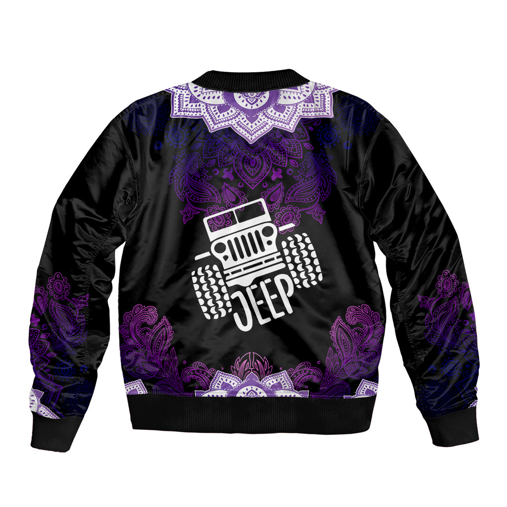 Jeep Mandala Bomber Jacket Patterns Flower Mix Jeep TS06 – Aljaira