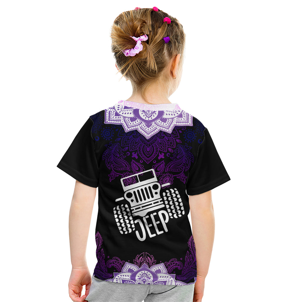 Jeep Mandala Kid T Shirt Patterns Flower Mix Jeep TS06 – Aljaira
