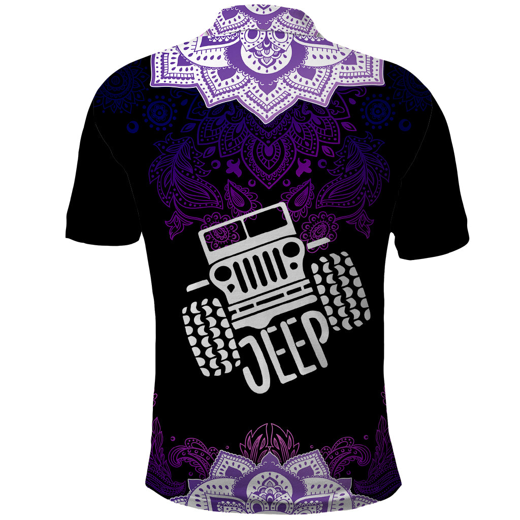 Jeep Mandala Polo Shirt Patterns Flower Mix Jeep TS06 – Aljaira