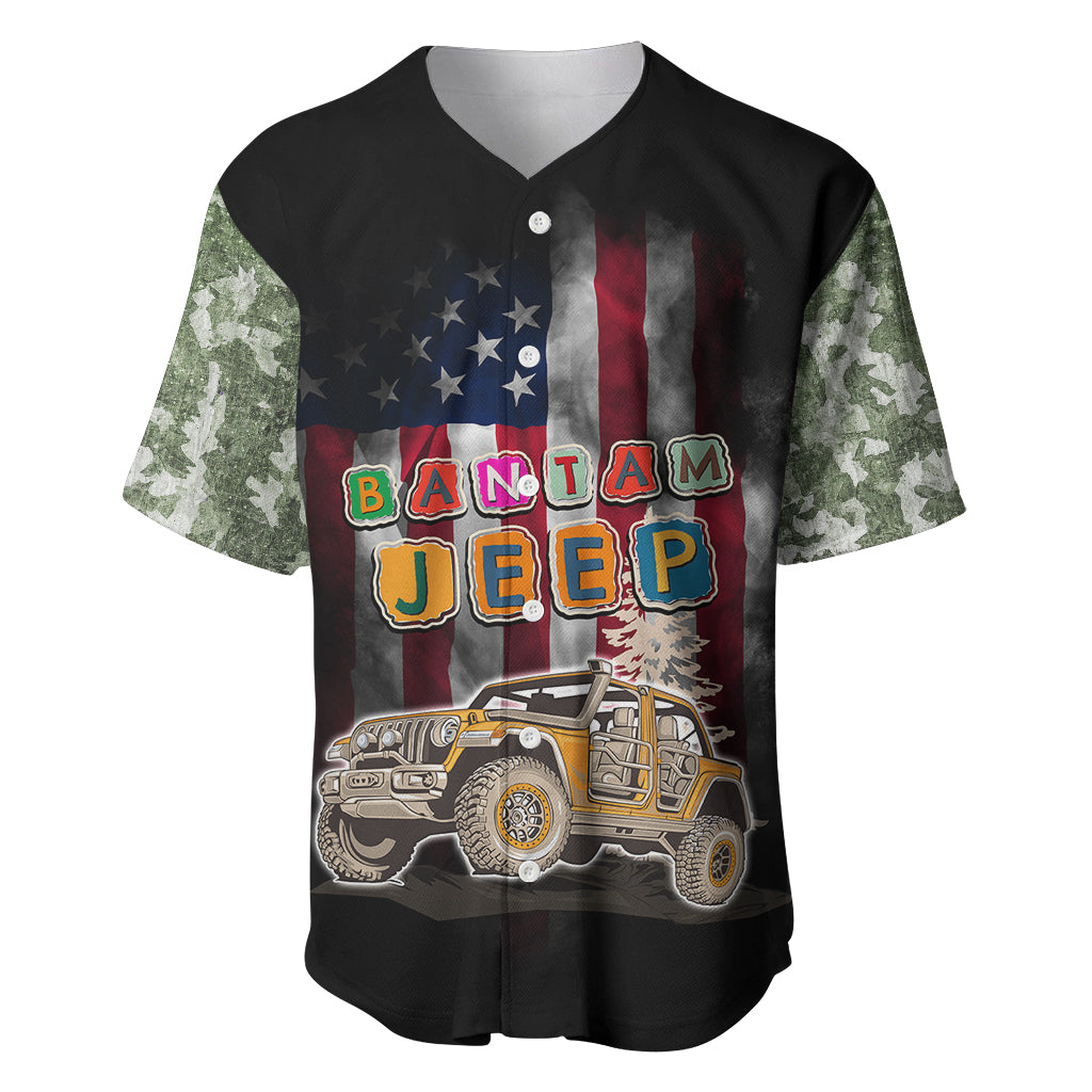 Green Jeep Camouflage Baseball Jersey Bantam Jeep Heritage Festival 20 ...