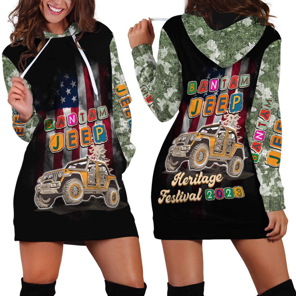 Green Jeep Camouflage Hoodie Dress Bantam Jeep Heritage Festival 2023 ...