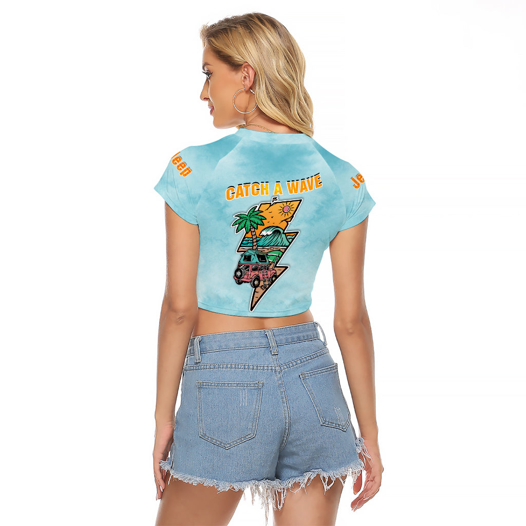 Jeep Camping Raglan Cropped T Shirt Catch A Wave TS06 – Aljaira
