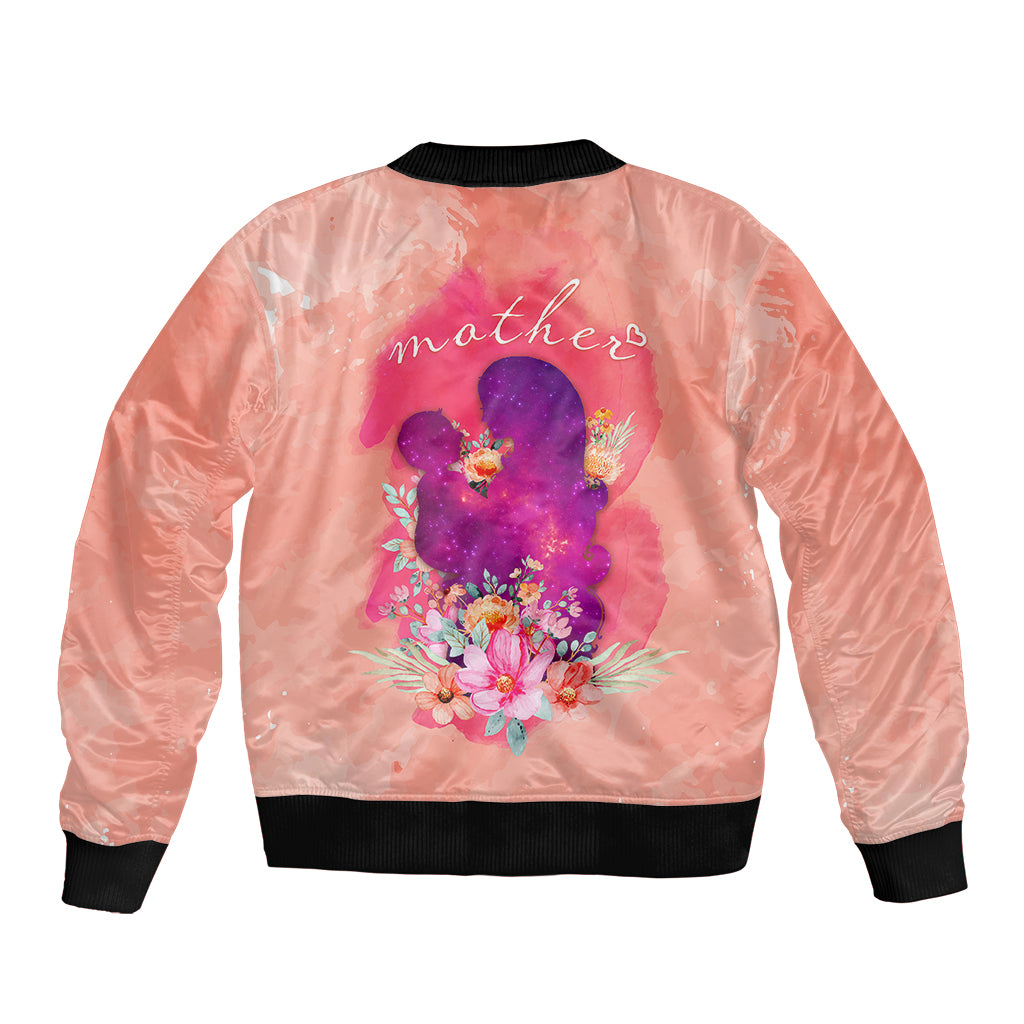 Mommy Bomber Jacket Floral Pastel Style for Mother Day TS07 – Aljaira