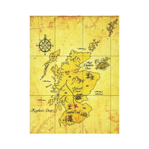 Scotland Treasure Map Tapestry – Aljaira