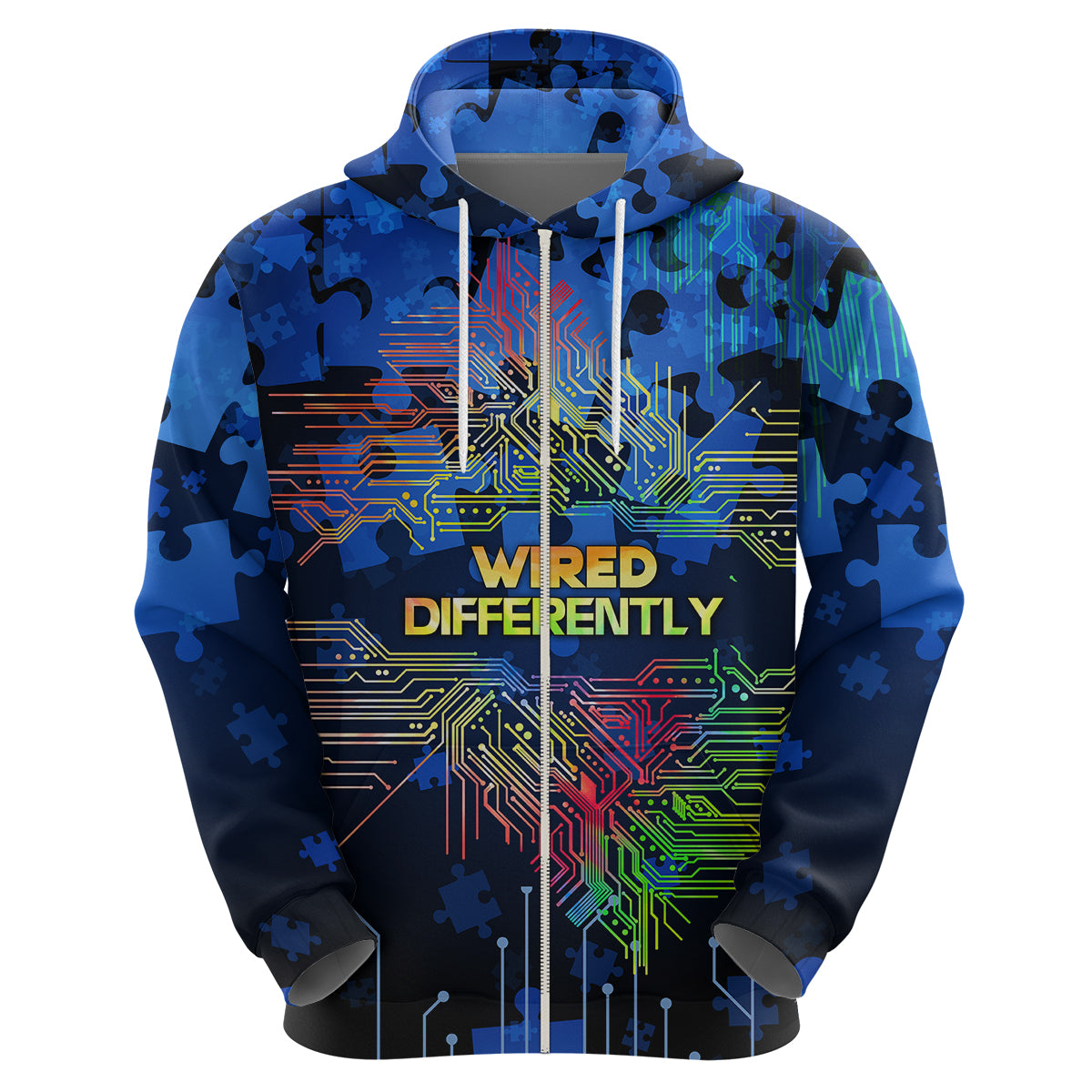 Autism Acceptance Month Neurodiversity - Wired Differently Hoodie TS07 – Aljaira