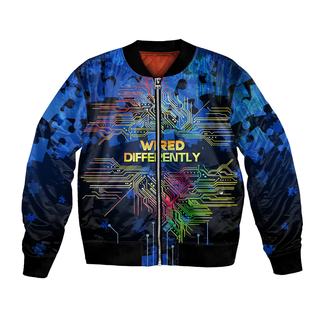 Autism Acceptance Month Neurodiversity - Wired Differently Bomber Jack ...