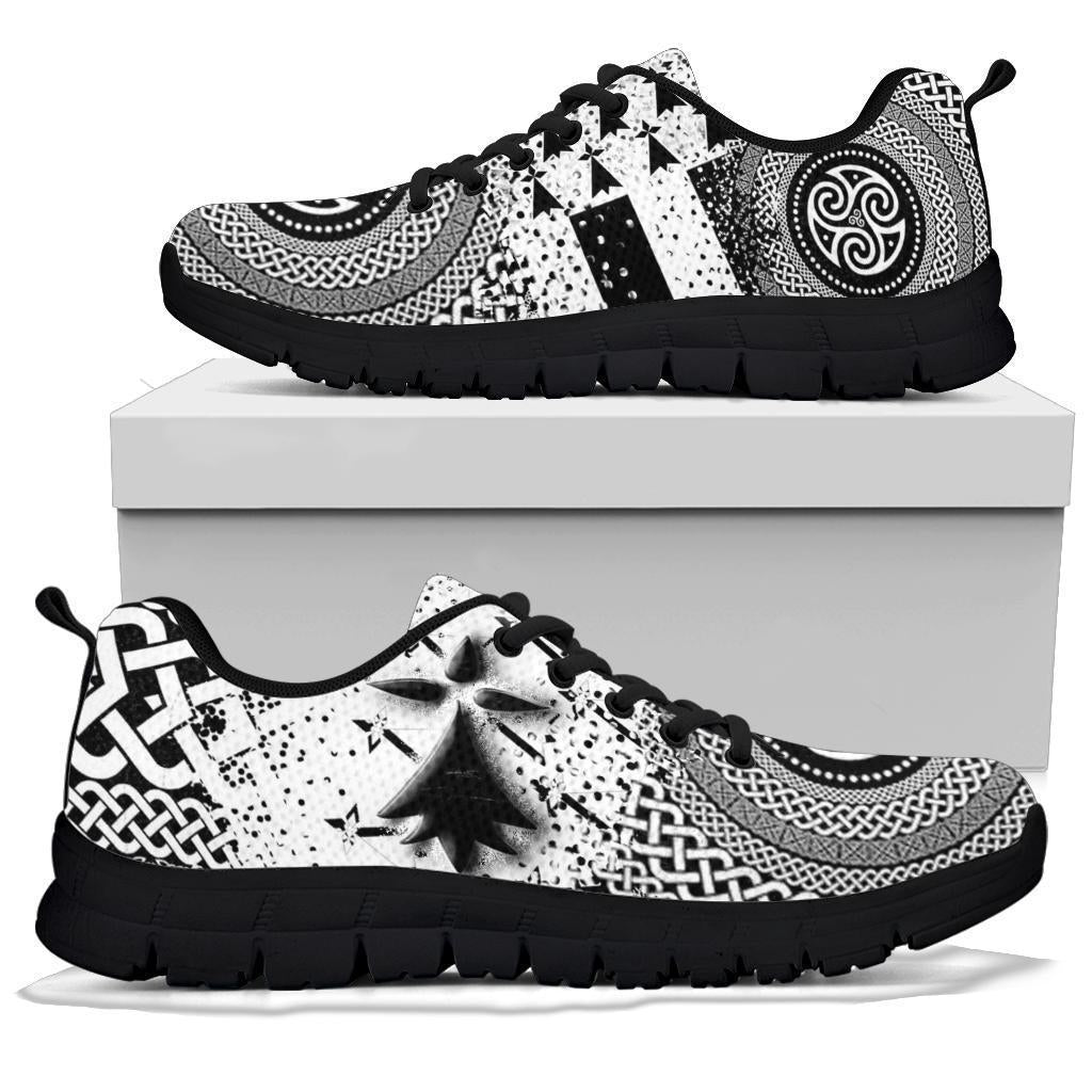 Celtic Brittany Sneaker - Brittany Flag With Stoat Ermine and Triskeli ...