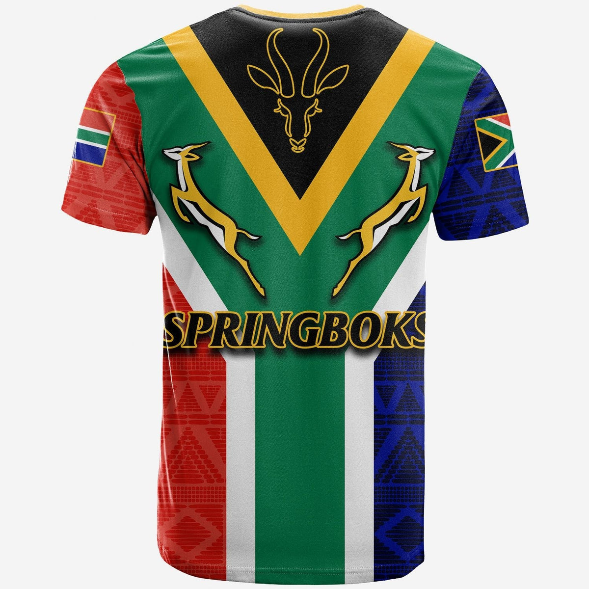 South Africa Springboks Mix African Patterns T Shirt LT20 – Aljaira