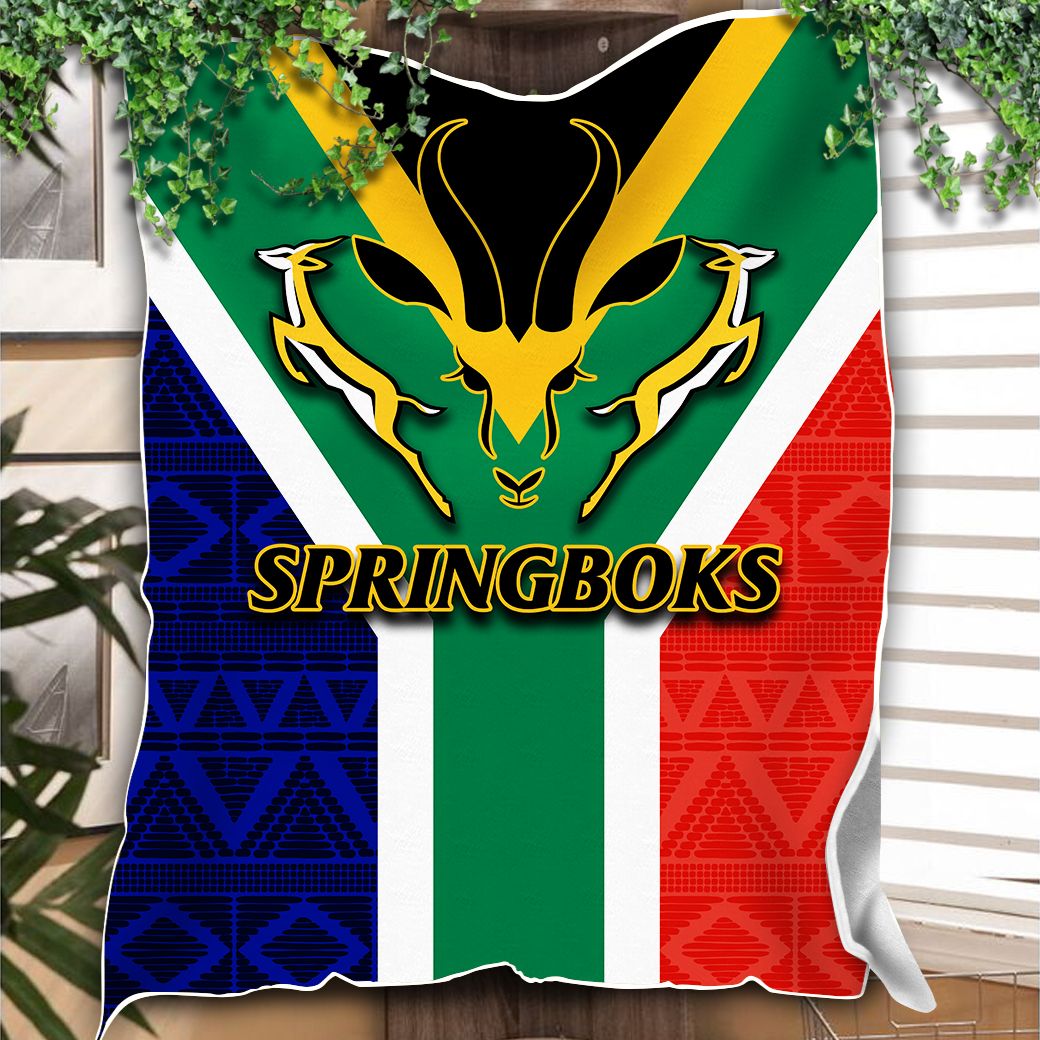 South Africa Springboks Mix African Patterns Premium Blanket - LT20 ...