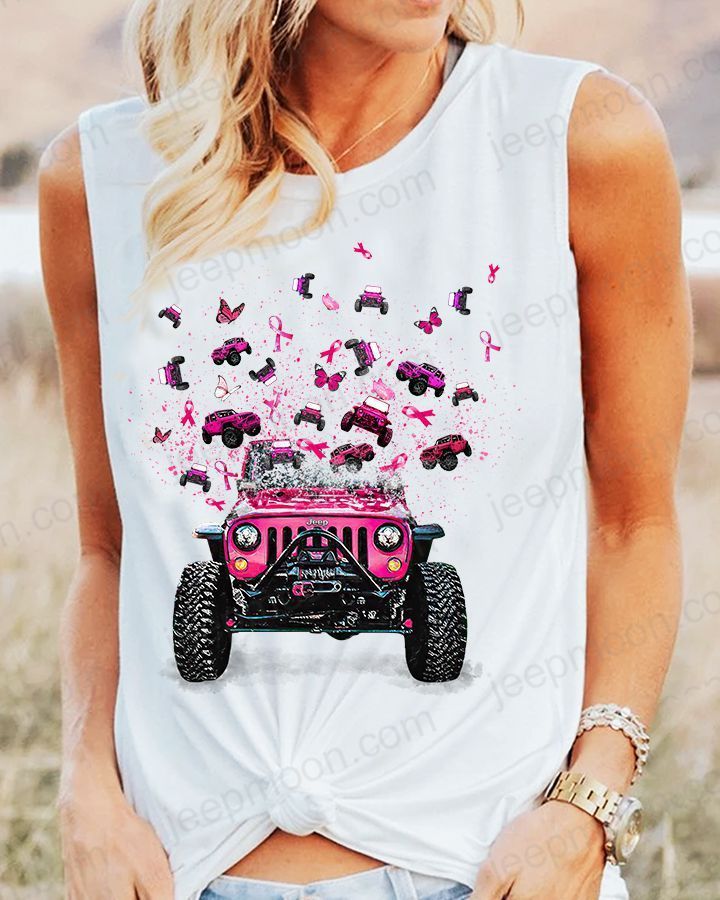 Jeep Breast Cancer Fly T-Shirt – Aljaira