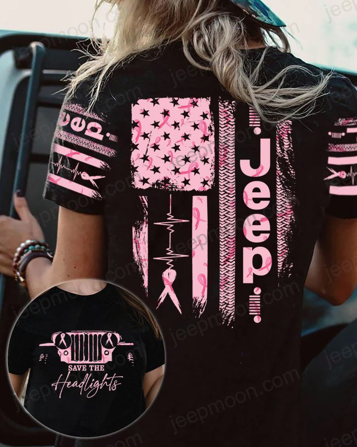 Jeep Breast Cancer Save The Headlights T-Shirt – Aljaira