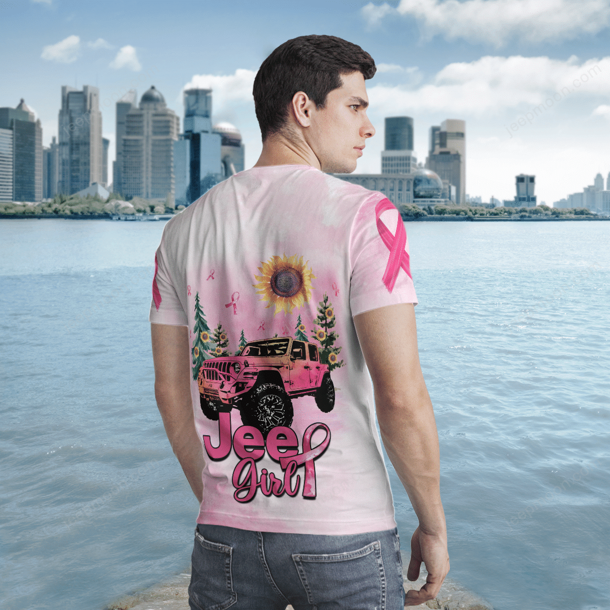 Jeep Breast Cancer Sunflower T-Shirt – Aljaira