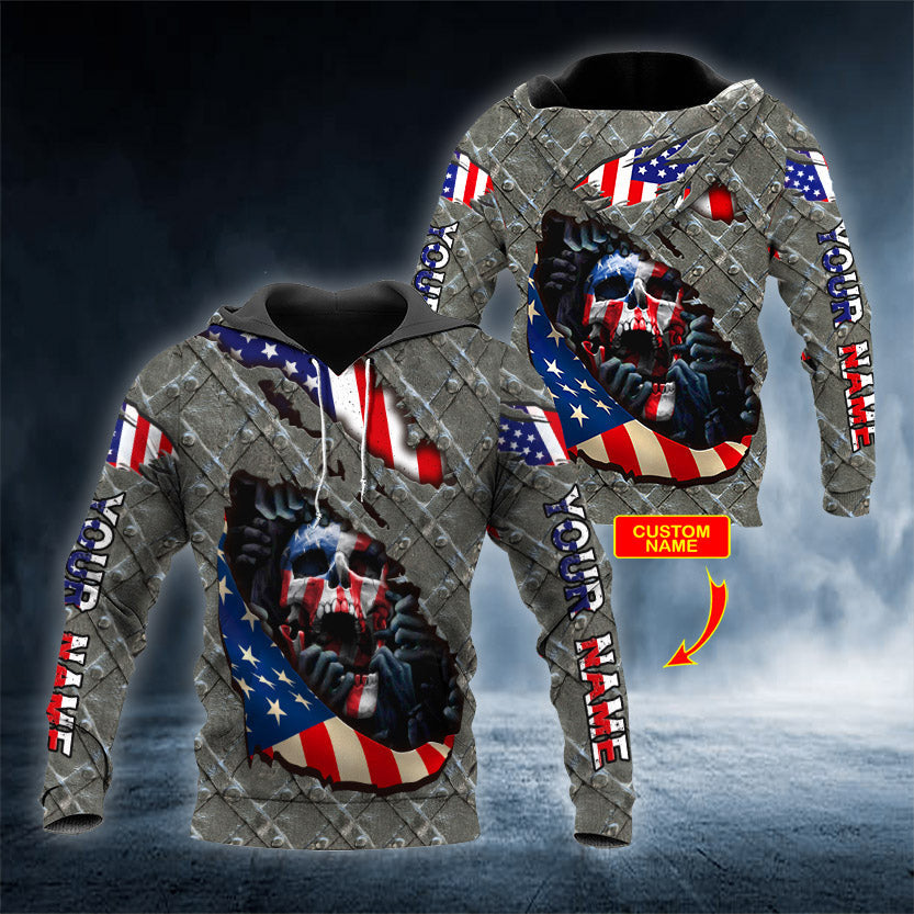 American Flag Ghost Hands Corpses Patriotic Skull Personalized 3d Prin ...