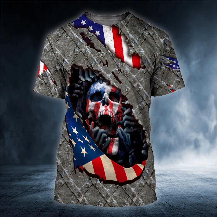 American Flag Ghost Hands Corpses Patriotic Skull Personalized 3d Prin ...