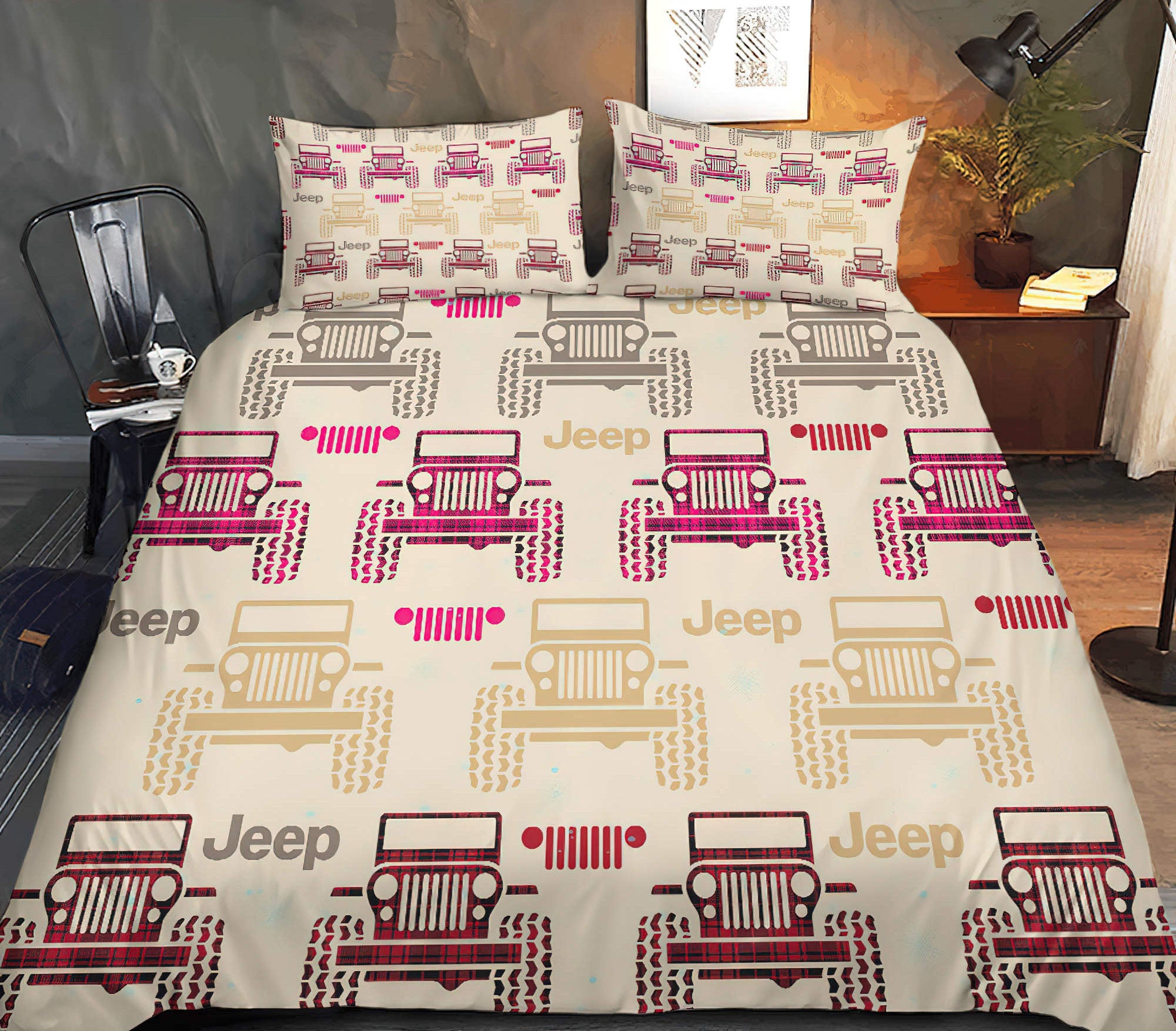 Jeep Plaid Vintage Bedding Set – Aljaira