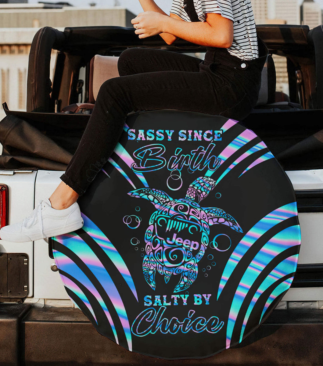 Sassy Since Birth Turtle Hologram Spare Tire Cover – Aljaira