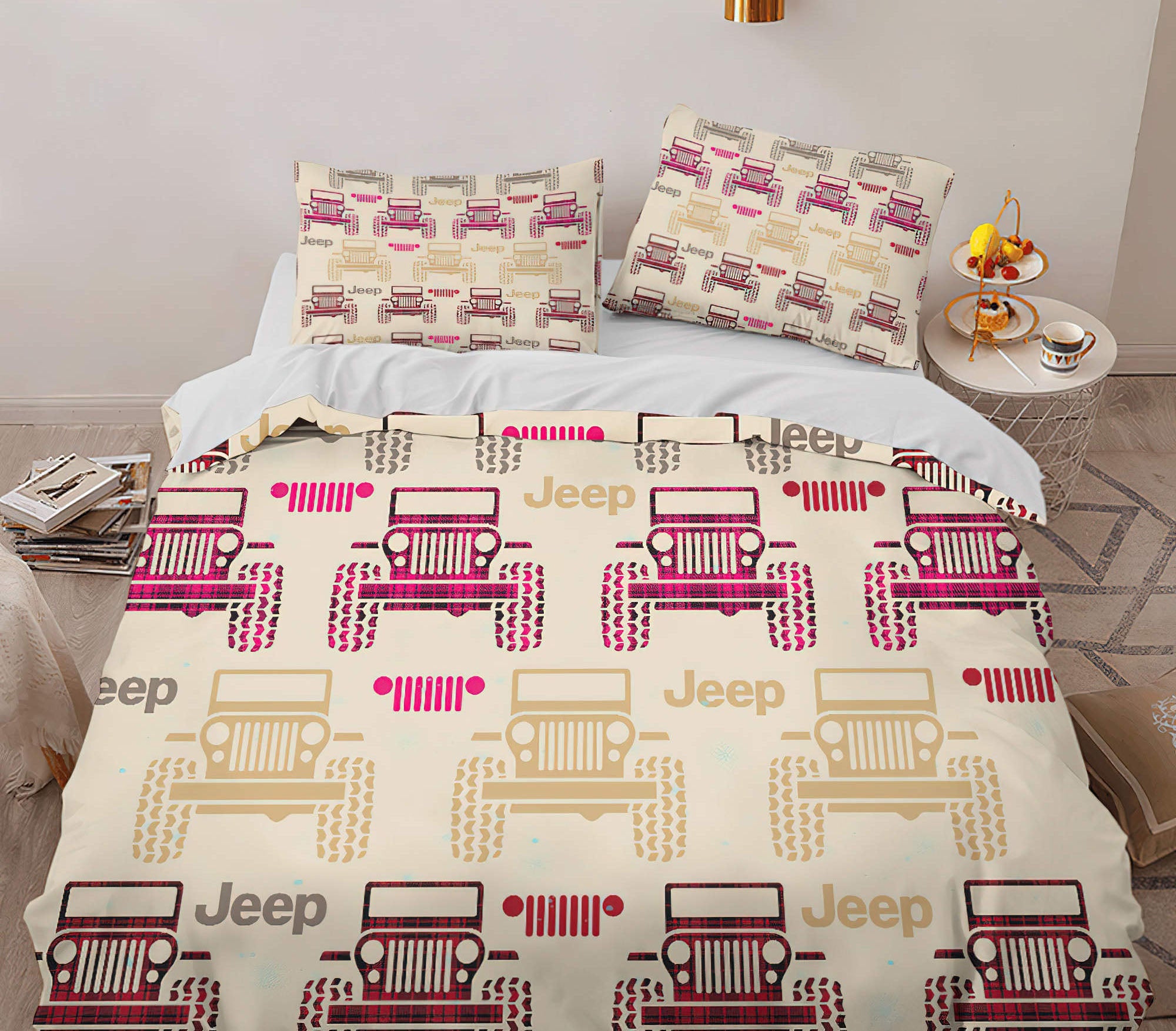 Jeep Plaid Vintage Bedding Set – Aljaira