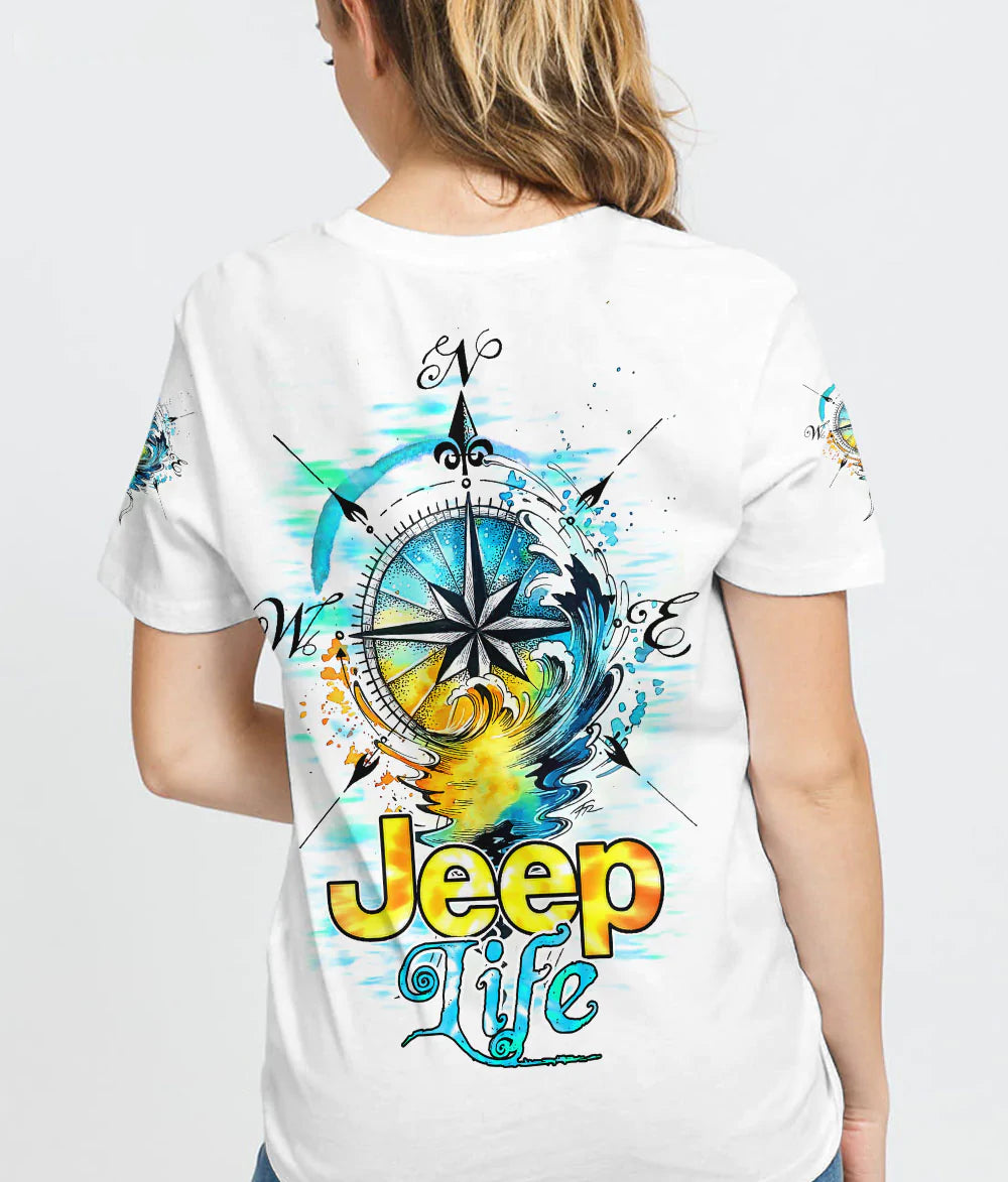Jeep Life Drawing Compass T Shirt – Aljaira