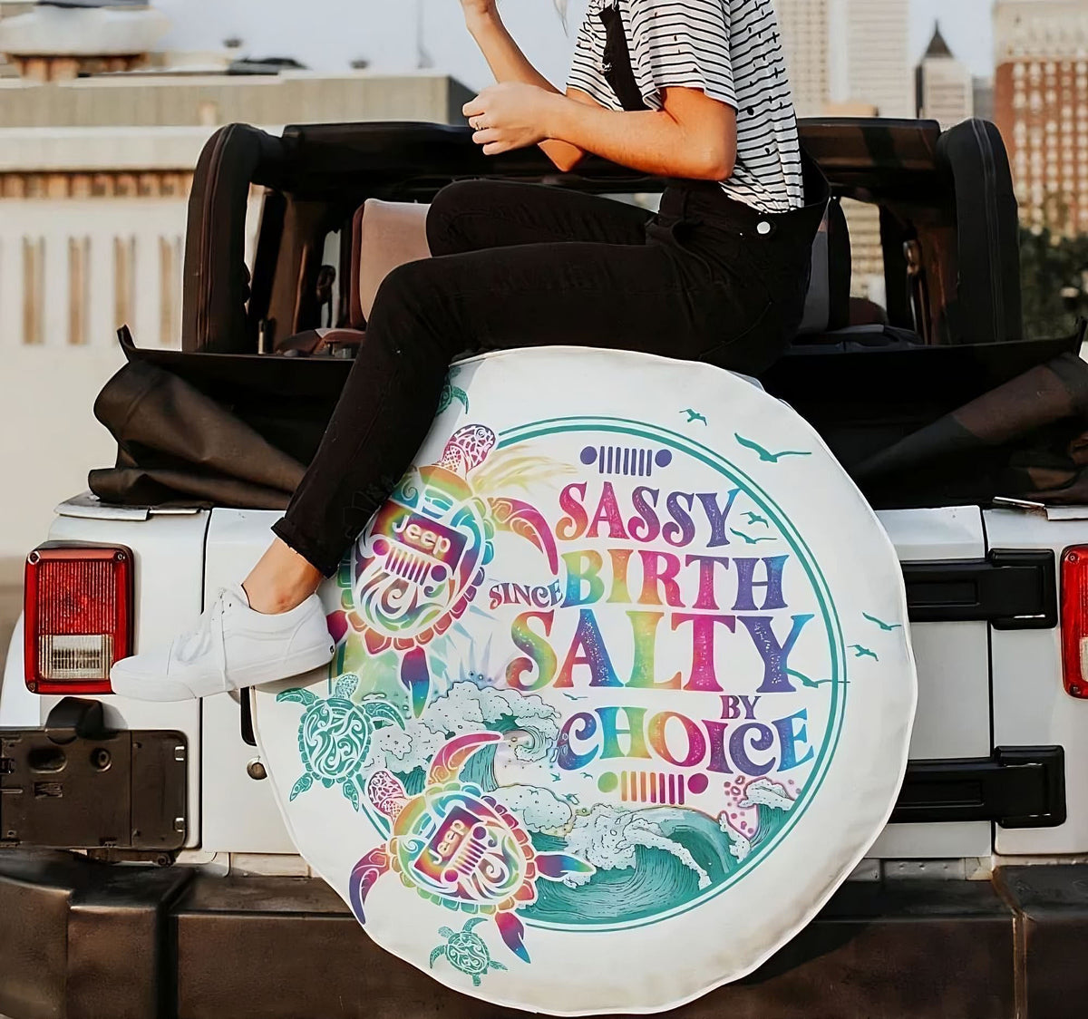Sassy Since Birth Turtle Automotive Spare Tire Cover – Aljaira