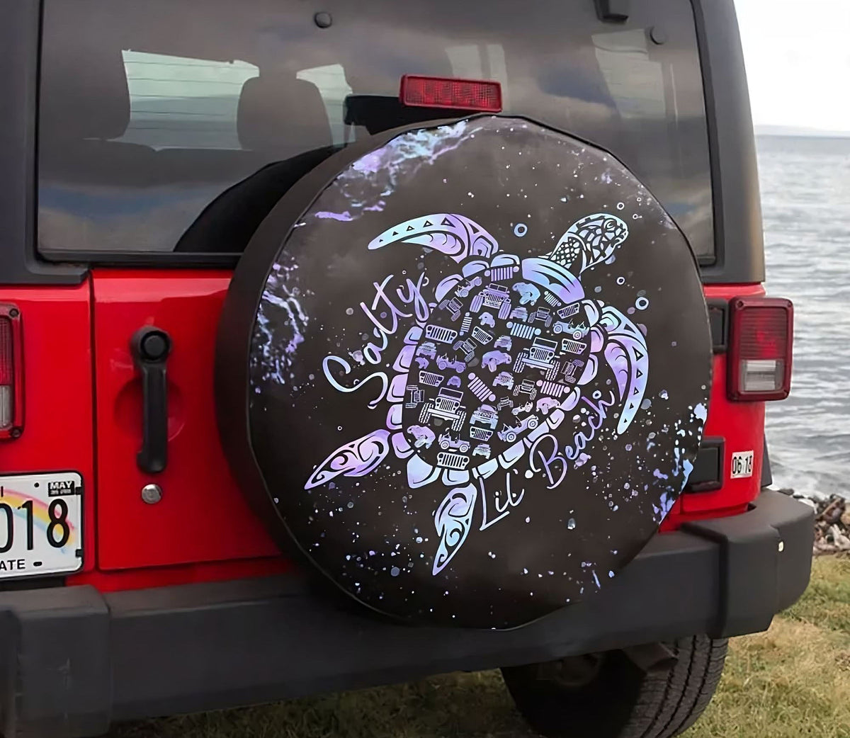 Sassy Since Birth Turtle Automotive Black Spare Tire Cover – Aljaira