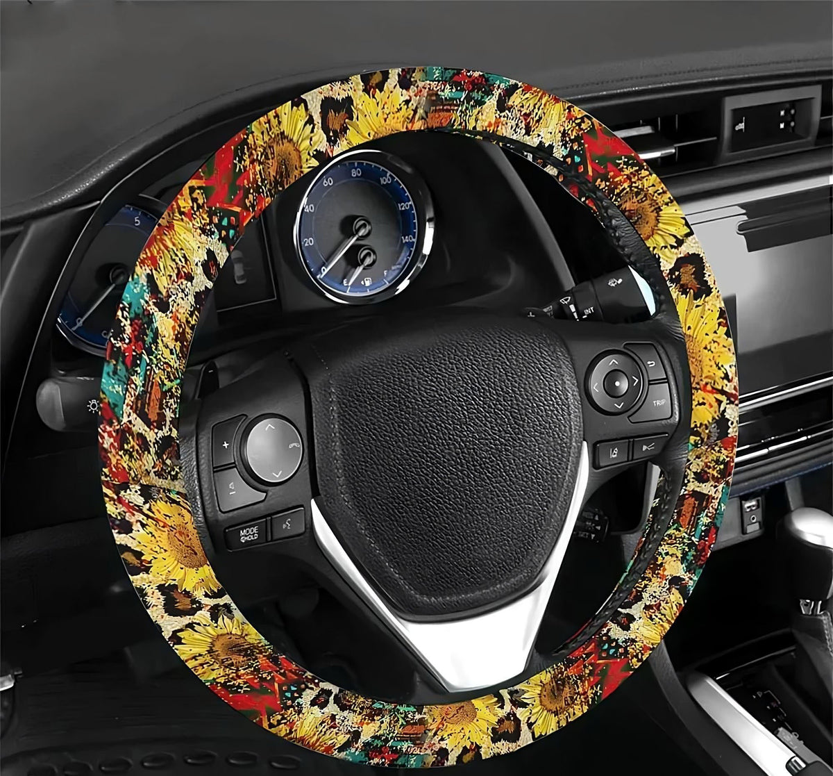 Jeep Girls Are Sunshine Aztec Leopard Automotive Steering Wheels Cover ...