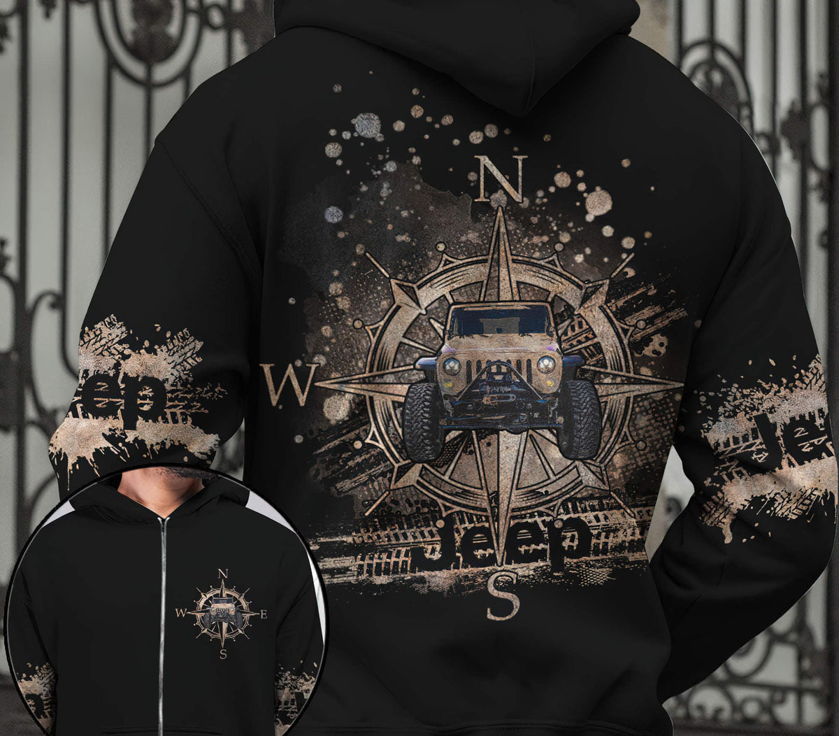 Jeep Compass Tire Track Hoodie – Aljaira