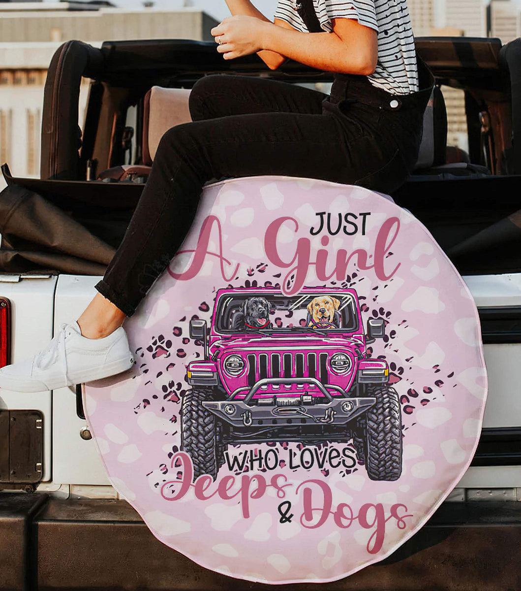 Just A Girl Who Loves Jeeps And Dogs Spare Tire Cover – Aljaira